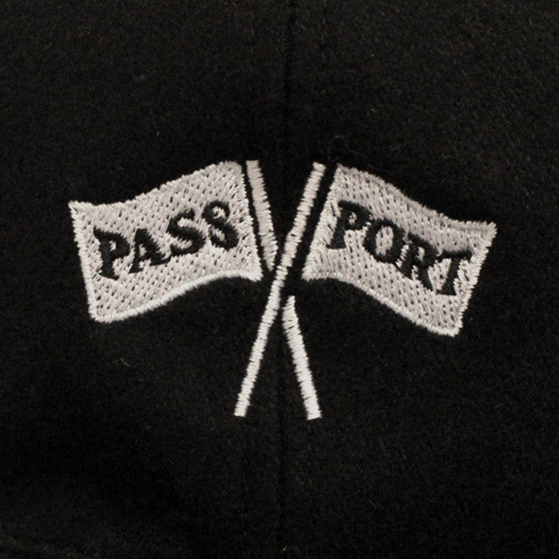 Pass~Port Cross Flags Wool 6 Panel Hat - Black – PERMANENT
